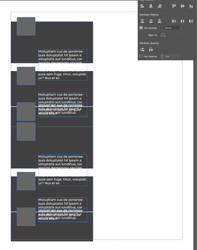 Indesign CC: How To Get Equal Spacing – Pixellucy